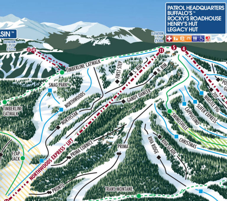 Guide to Skiing & Snowboarding Front Side of Vail Ski Resort