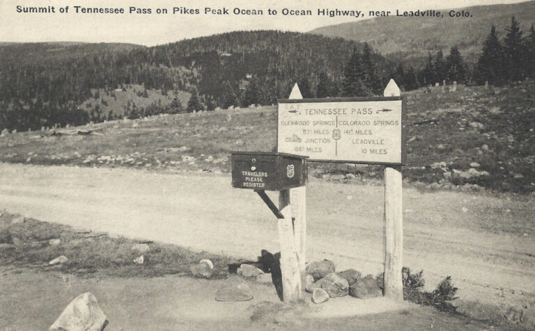 Tennessee Pass Continental Divide Sign Historical Image Collection